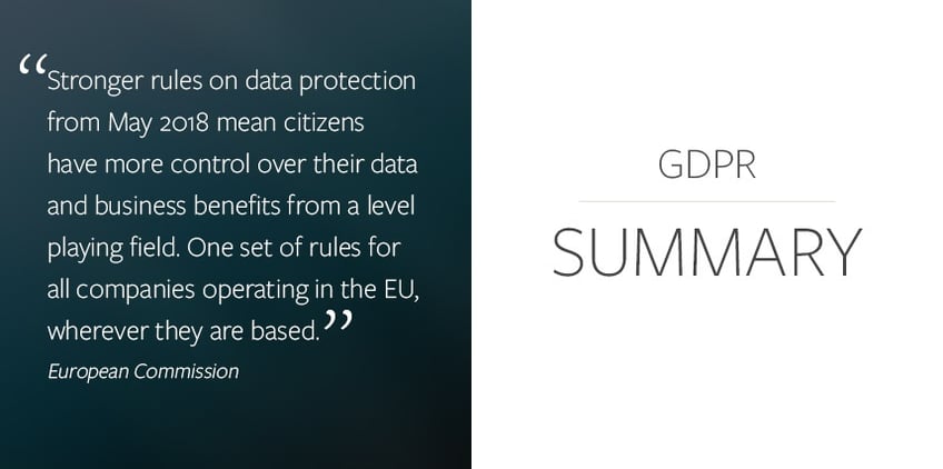 EU GDPR Summary for Schools